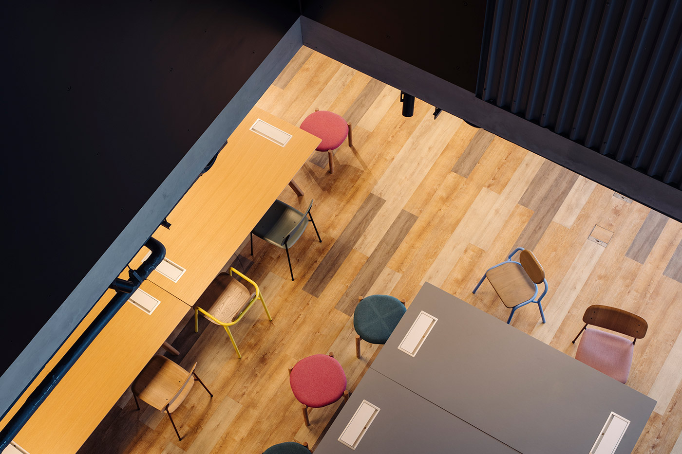 Custom contract furniture for a new co-living/working space in Singapore