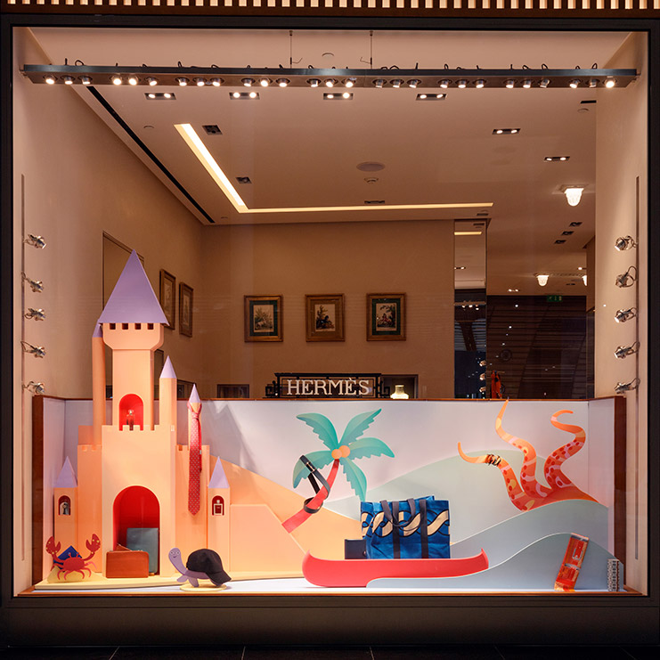 Shopping windows at Hermes store in Paris Airport | Lanzavecchia + Wai ...